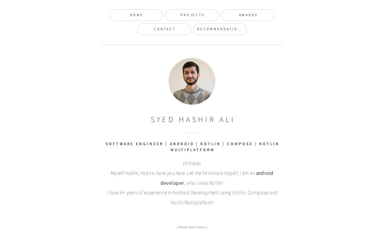 Hashir Ali - Portfolio